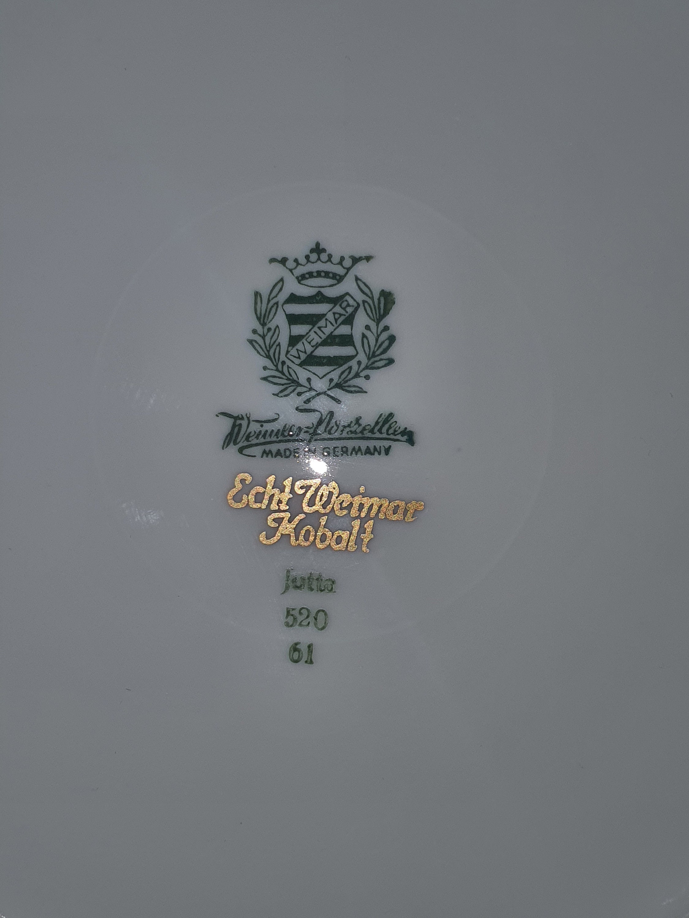 Vintage Echt Weimar Kobolt Blue Platter 520/61 Jutta - Etsy