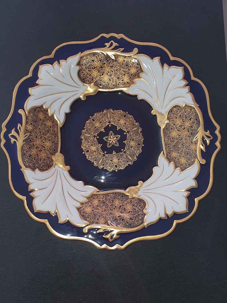 Vintage Echt Weimar Kobolt Blue Platter 520/61 Jutta - Etsy