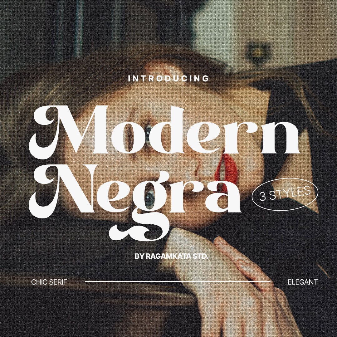 Modern Negra - Chic Serif Font With Elegant Alternate Ligatures for ...