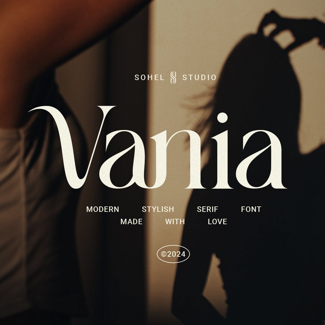 Vania - Stylish Modern Serif Font for Elegant Branding, Wedding ...