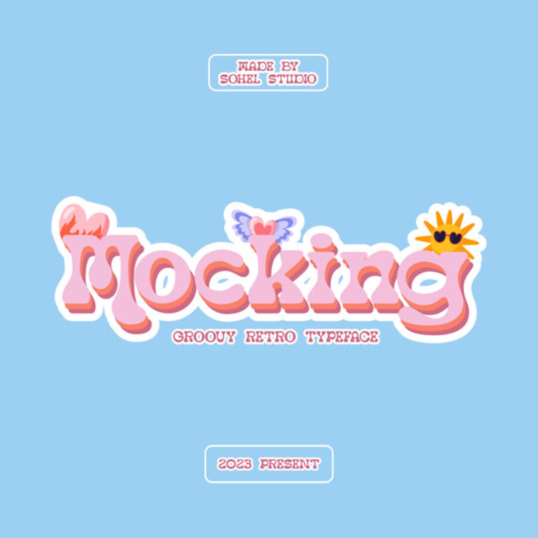 Mocking Mango - Boho Fonts, Retro Fonts, Groovy Fonts, 60s Font, Craft ...