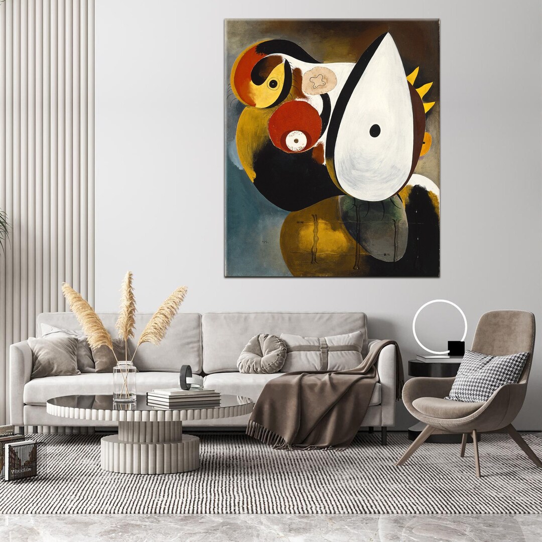 Joan Miro, Abstract Dog Canvas Print, Cute Dog Kids Room Wall Art ...