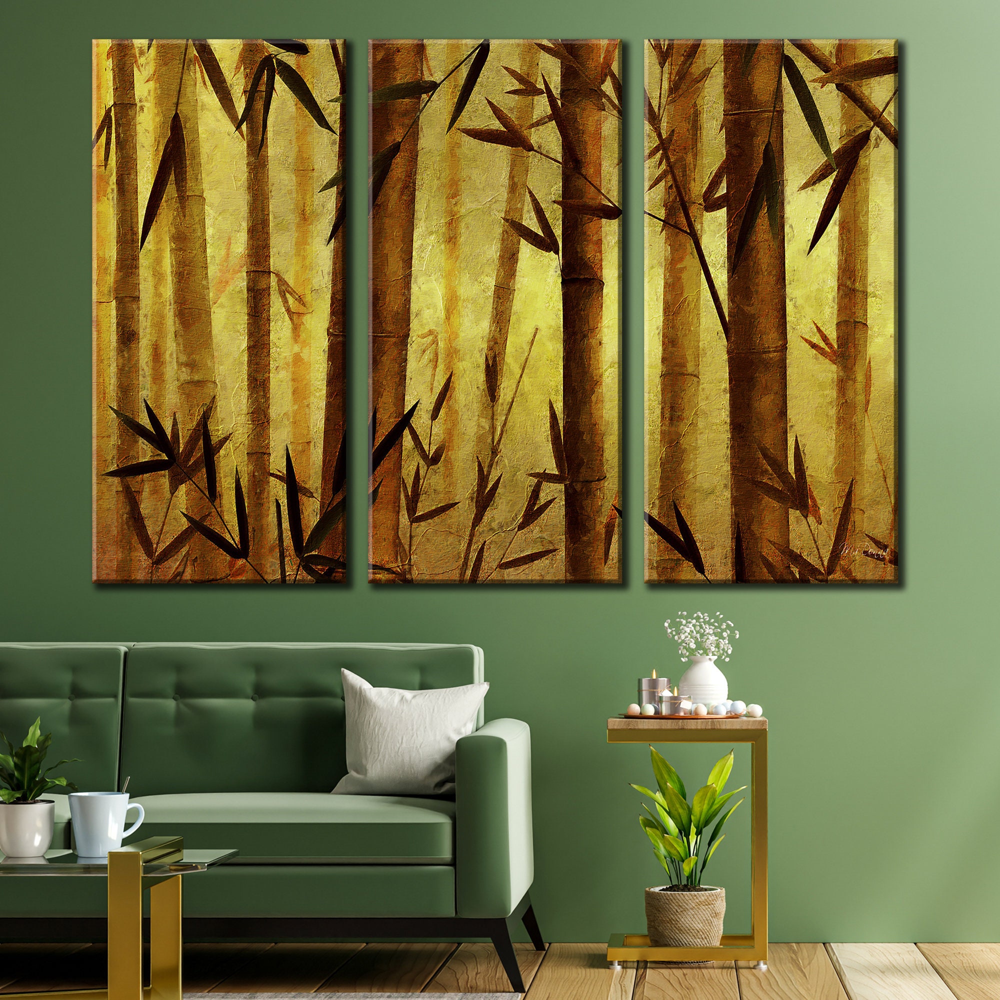 Bamboo Forests Wall Art Canvas, Bamboo in the Forest Wall Decor Print ...