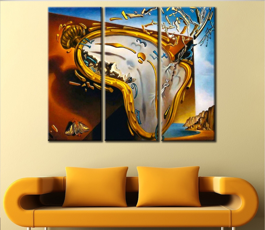 Melting Clock Salvador Dali Print Decor, the Persistence of Memory Wall ...