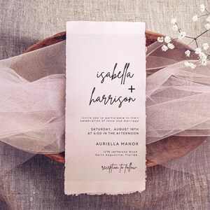 Cursive Wedding Invitation , Minimalist Wedding Editable Invitation ...