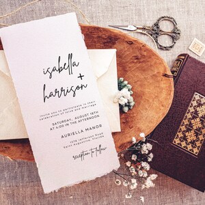 Cursive Wedding Invitation , Minimalist Wedding Editable Invitation ...