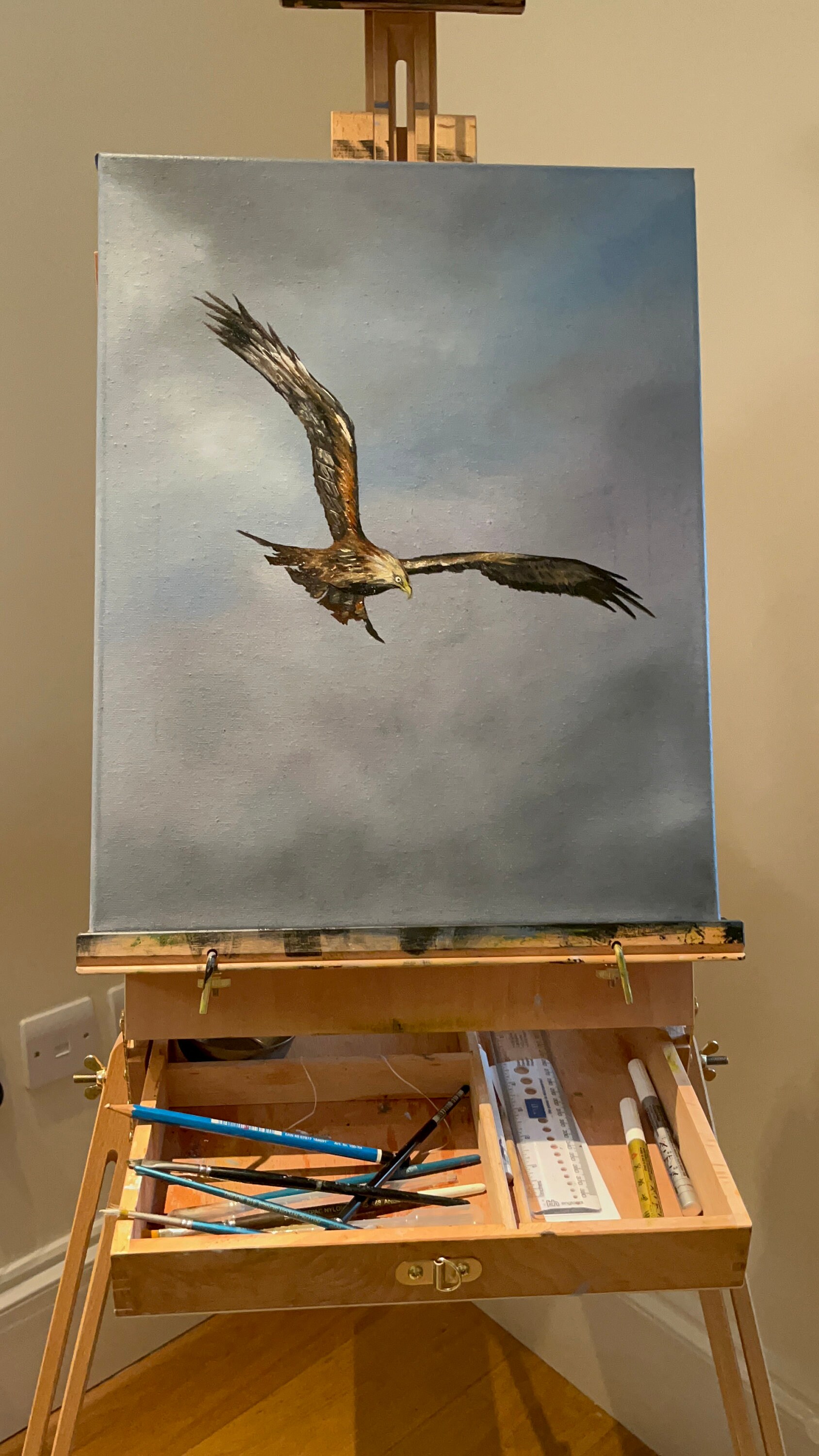 The Red Kite, Original Oil Painting, Home Deco , Wall Decoration - Etsy