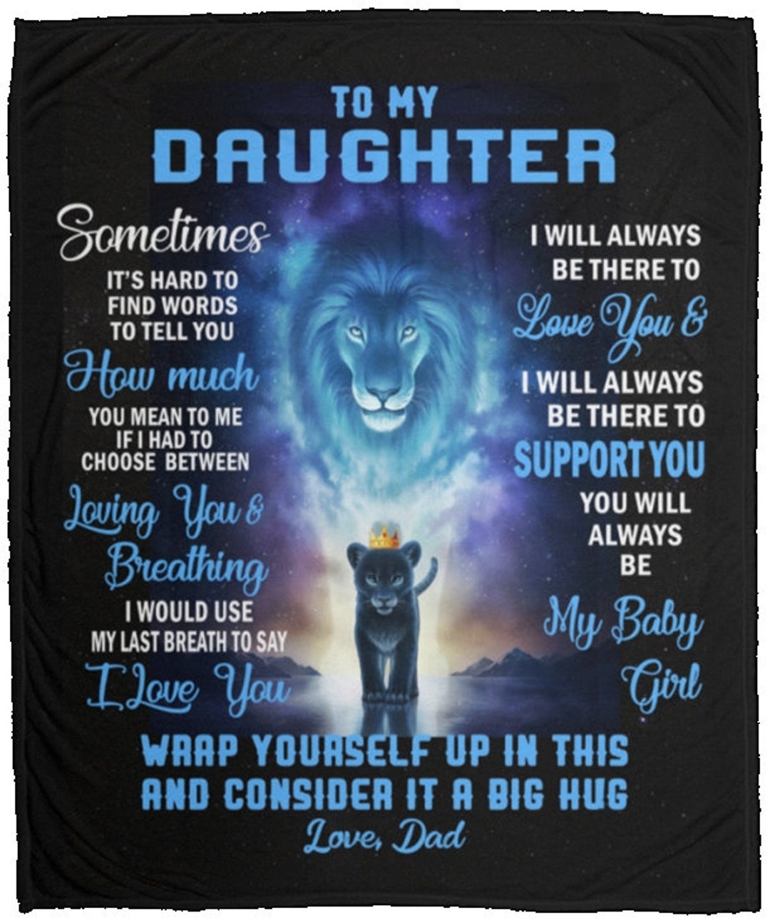 To My Daughter Love Dad Etsy