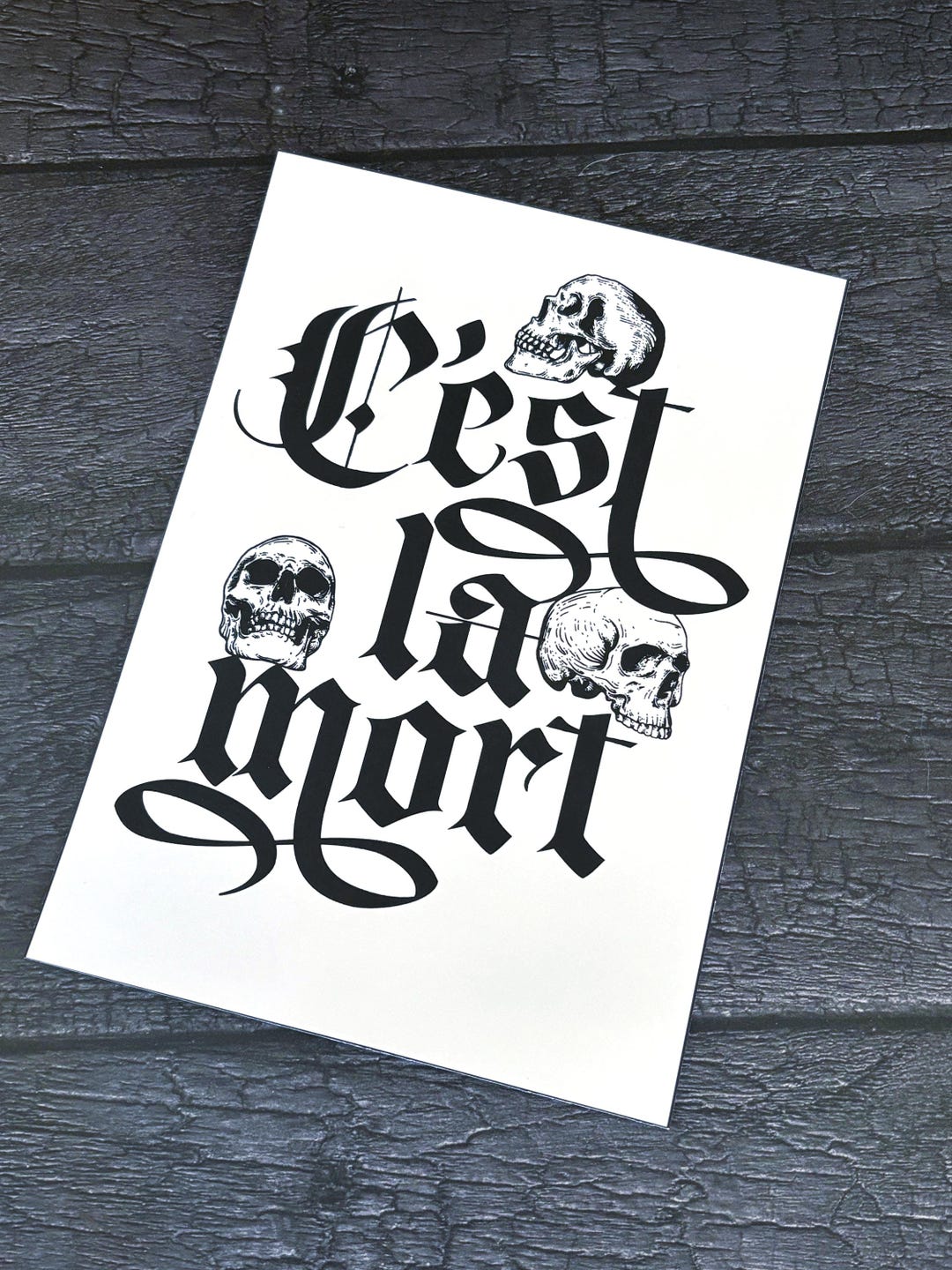 C'est La Mort That's Death Print | Poster Funny Quote Funny Gift for ...