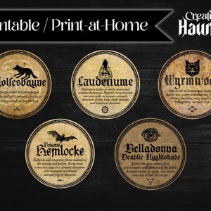 Halloween Party Decor Stickers INSTANT DOWNLOAD Printable Stickers ...