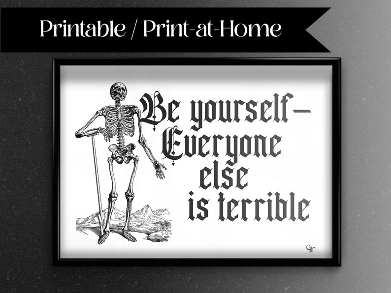 Goth Wall Art Set INSTANT DOWNLOAD Horror Print Signs - Etsy