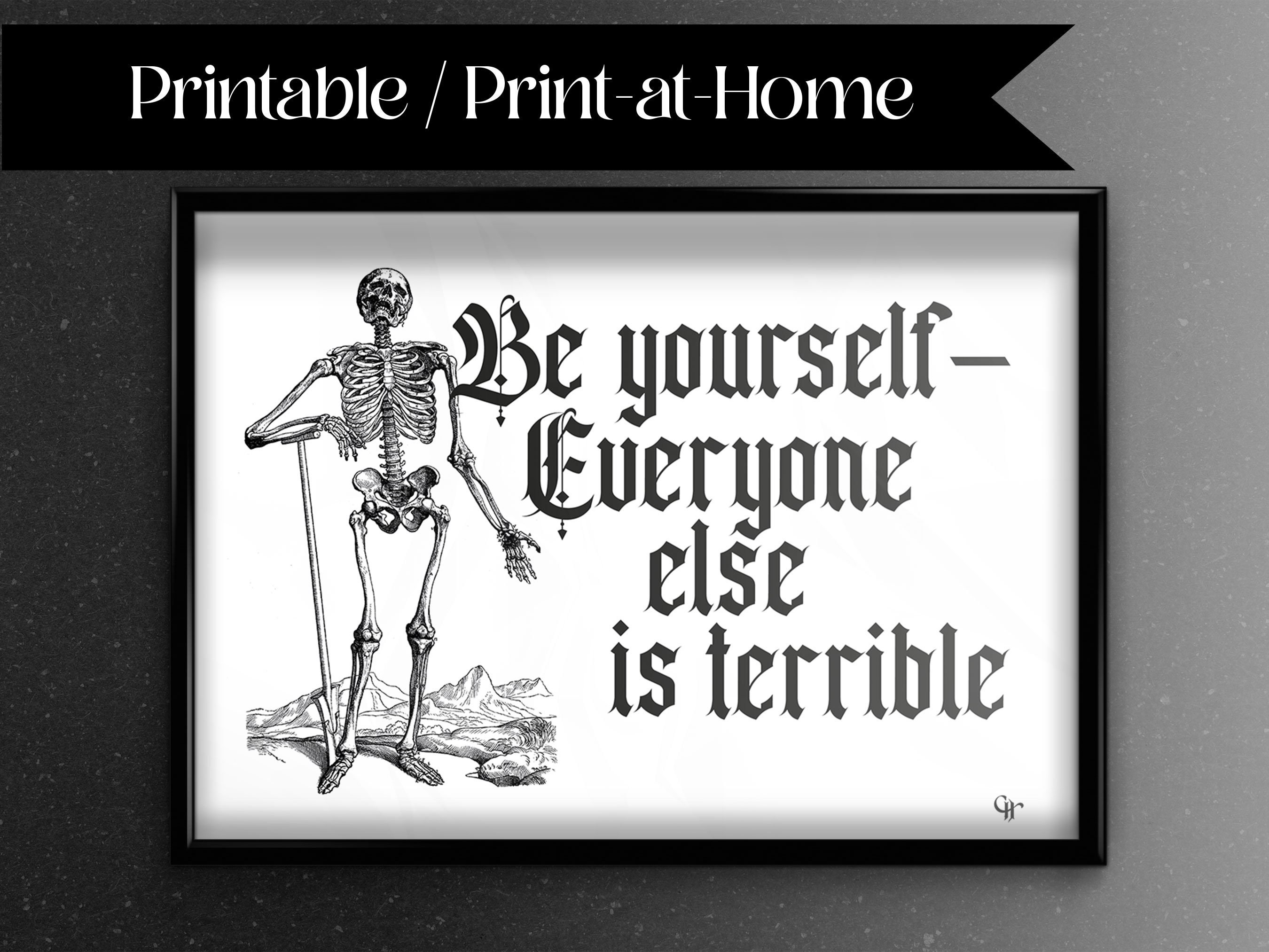 Goth Wall Art Set INSTANT DOWNLOAD Horror Print Signs - Etsy