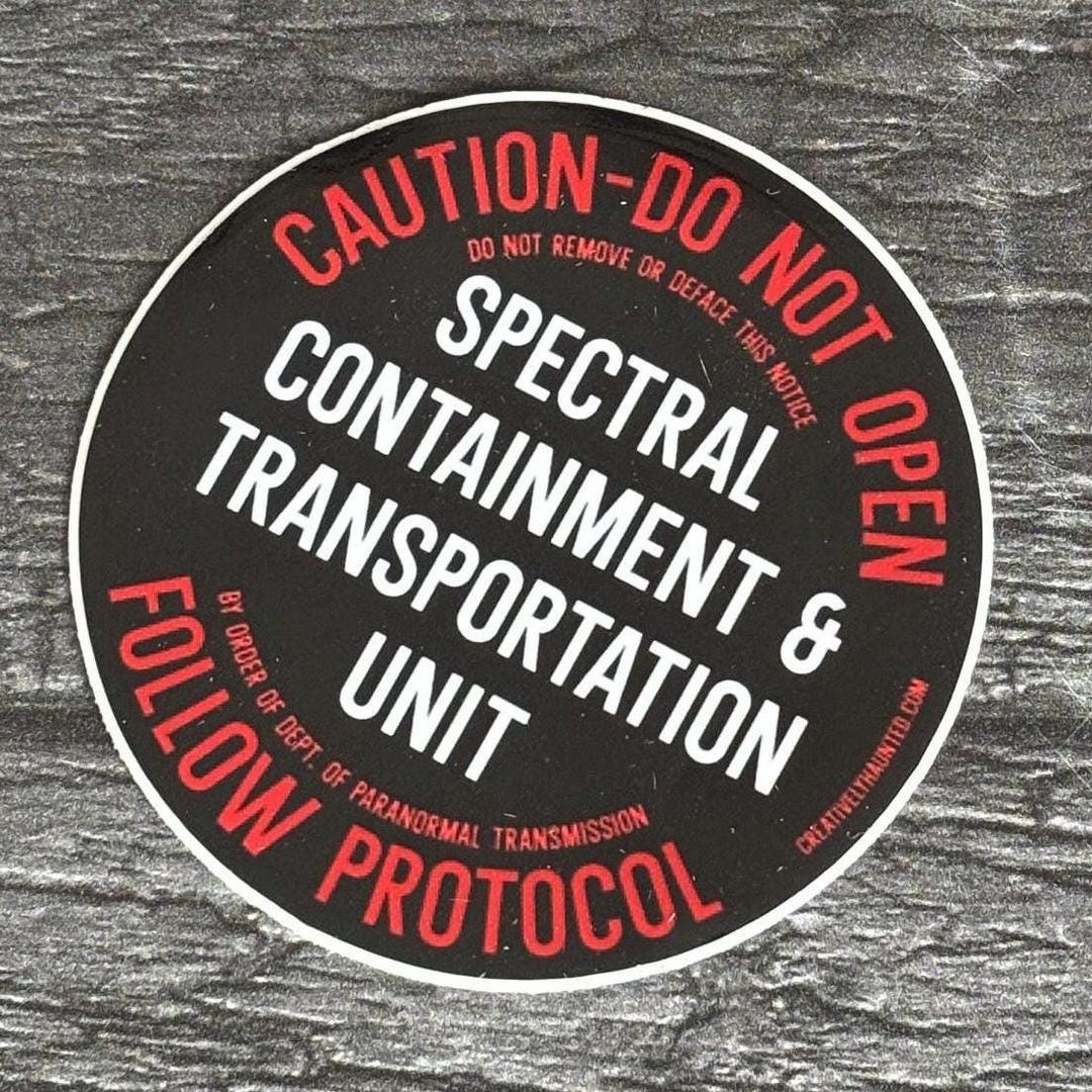 Spectral Containment Unit Sticker: Ghost Waterproof Laptop Decal ...