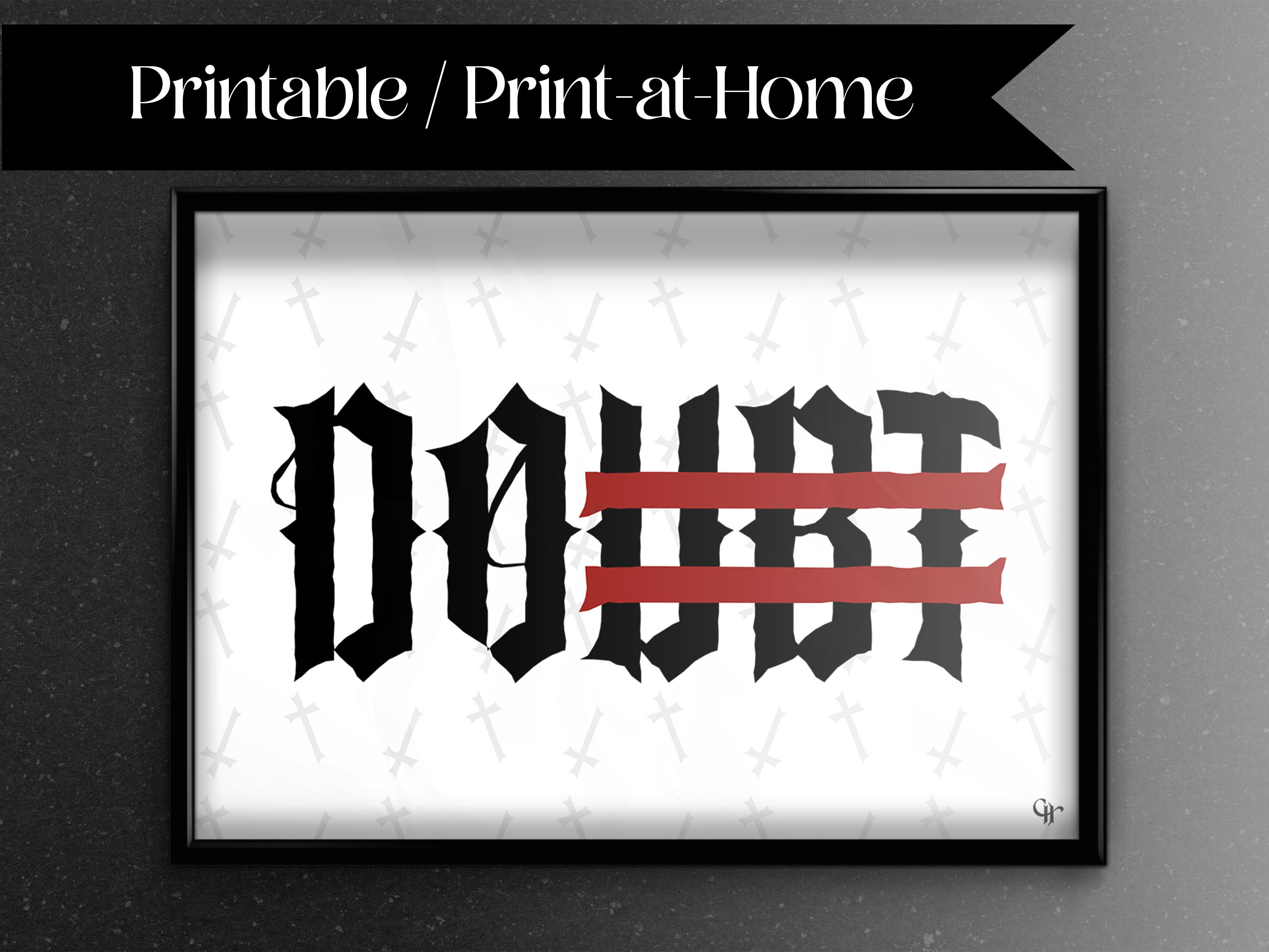 Goth Wall Art Set INSTANT DOWNLOAD Horror Print Signs - Etsy