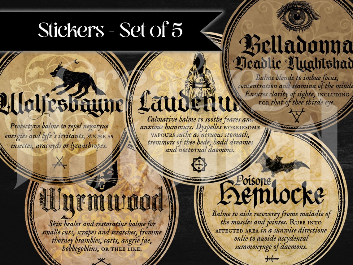 Halloween Party Decor Stickers INSTANT DOWNLOAD Printable Stickers ...