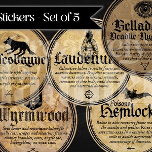 Halloween Party Decor Stickers INSTANT DOWNLOAD Printable Stickers ...