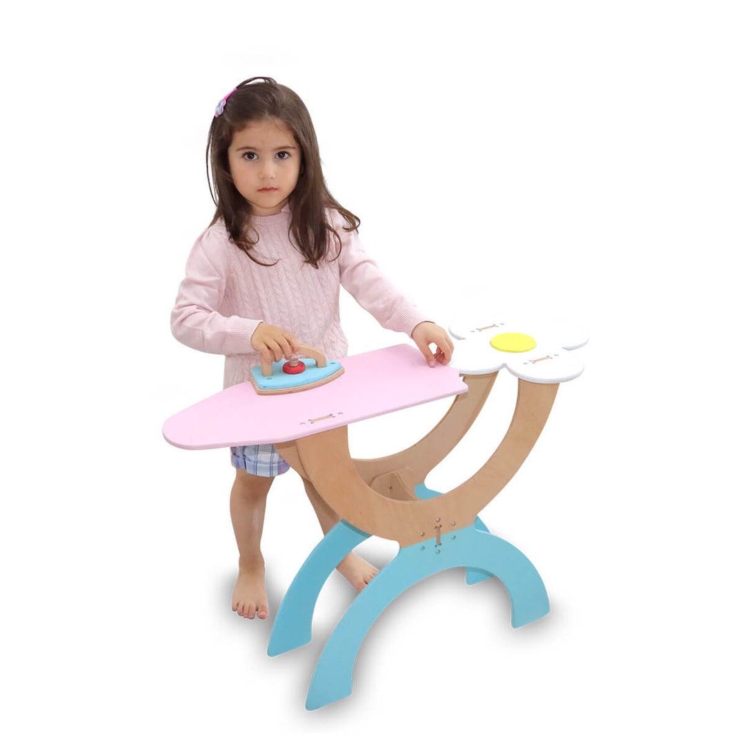 LULUBERE WOODEN IRONING Toy Set for Girls | Elegant Style Ironing Board ...