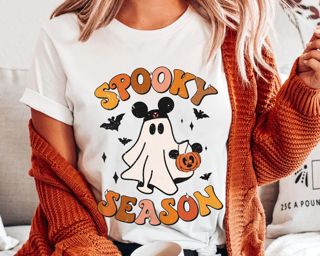 Mickey Mouse Boo Spooky Season Shirt / Disney Halloween Trick - Etsy