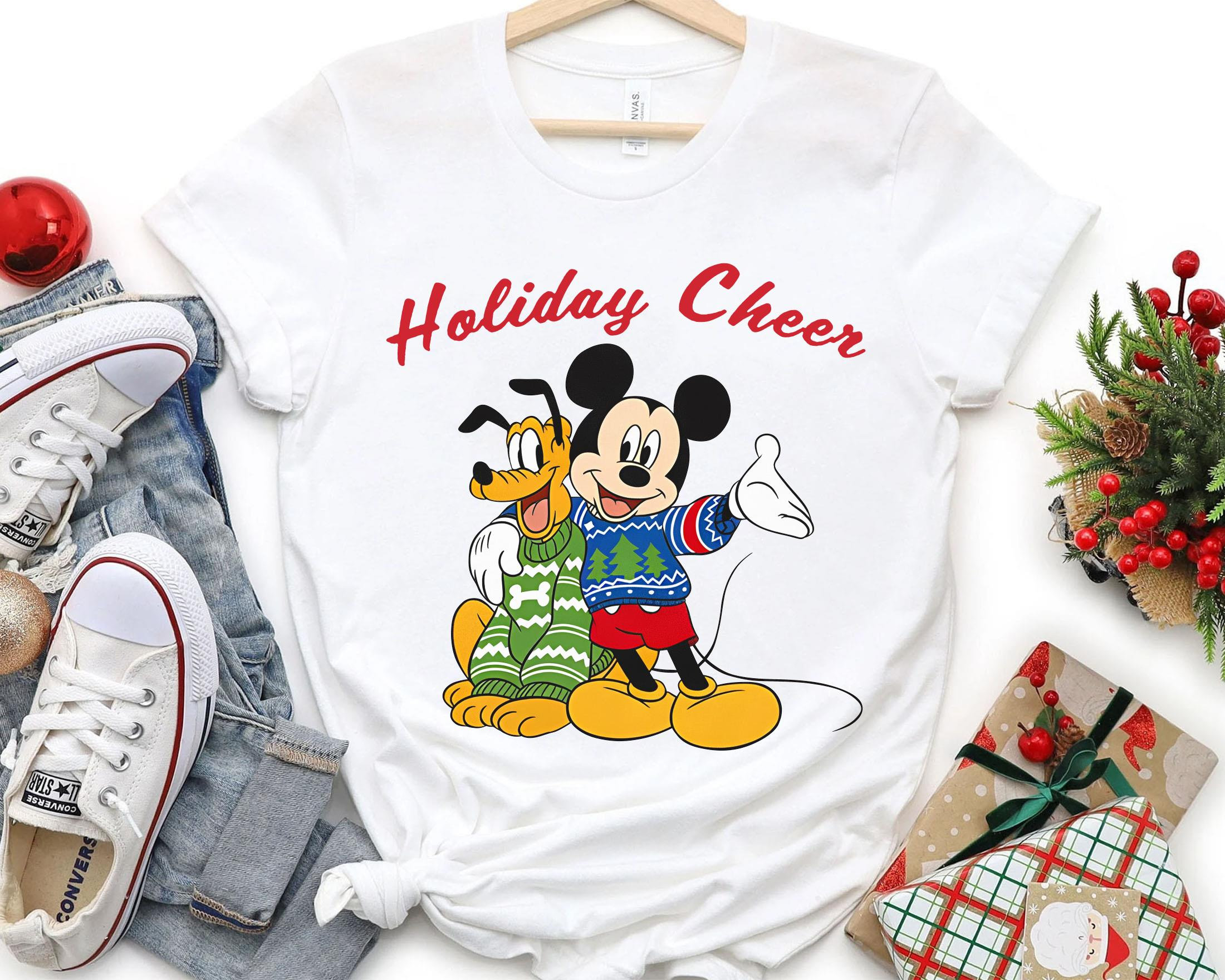 Holiday Cheer Mickey Mouse Pluto Shirt sold by Chewbacca Major | SKU ...