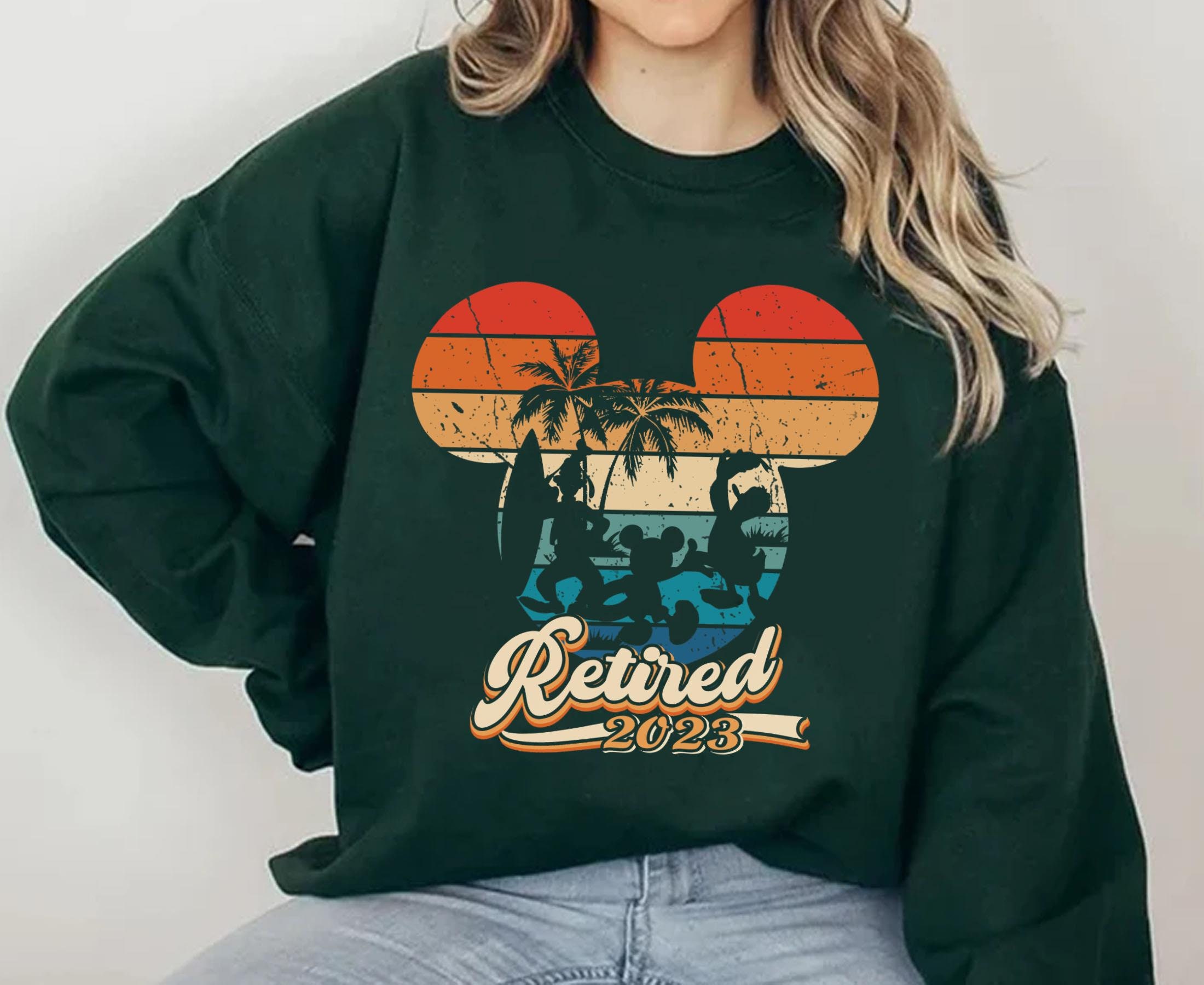 Retro Sunset Retired 2023 Mickey And Friends Shirt / Disney Retirement ...