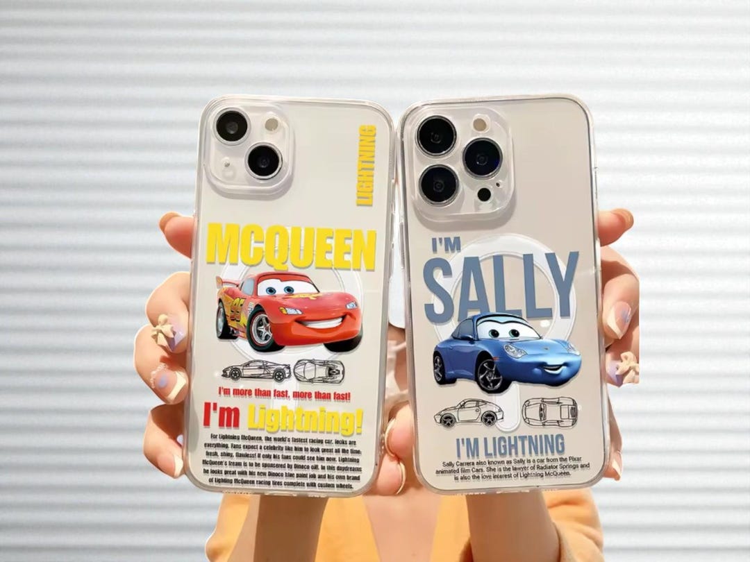 Cars Mcqueen & Sally iPhone Case – Couple Gift, Clear TPU Cover - Etsy