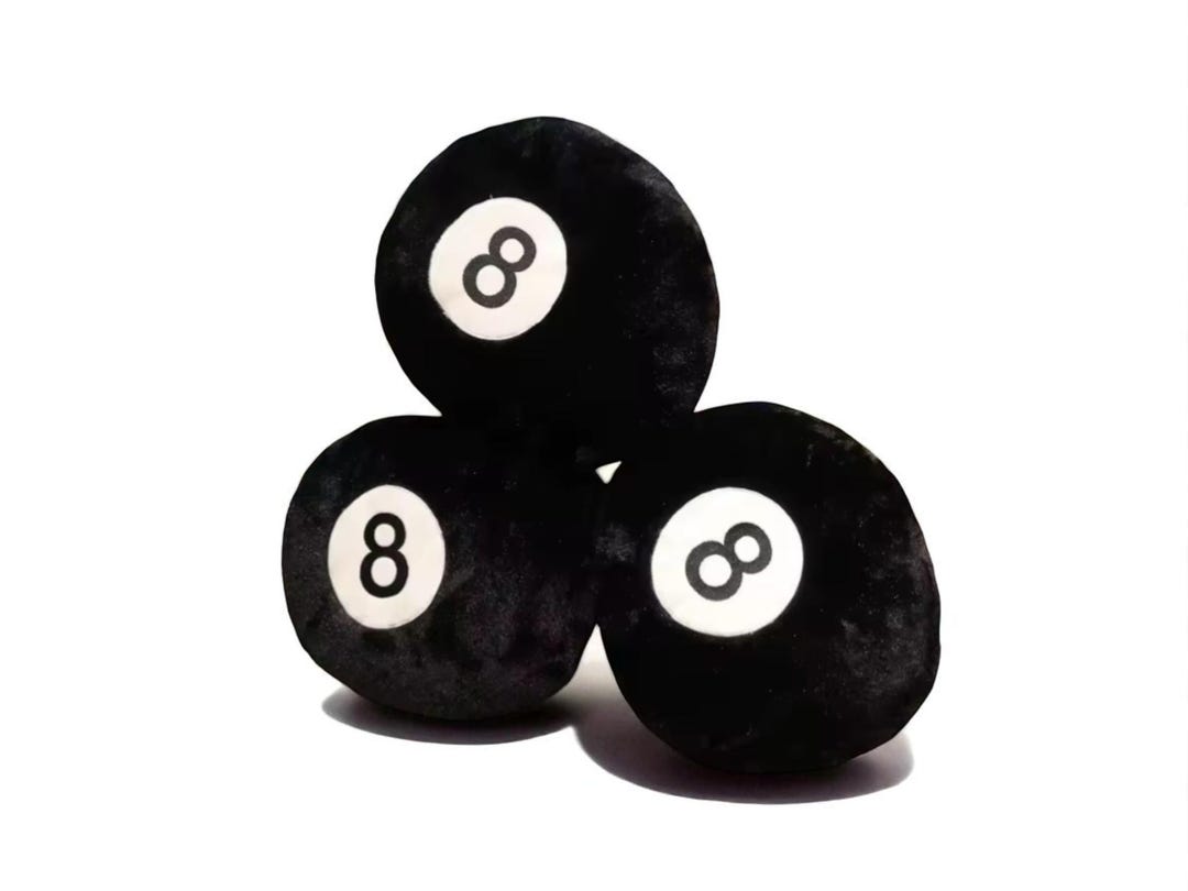 8-ball Plush Pillow, Billiards Decor, Game Room Cushion (35 Cm) - Etsy