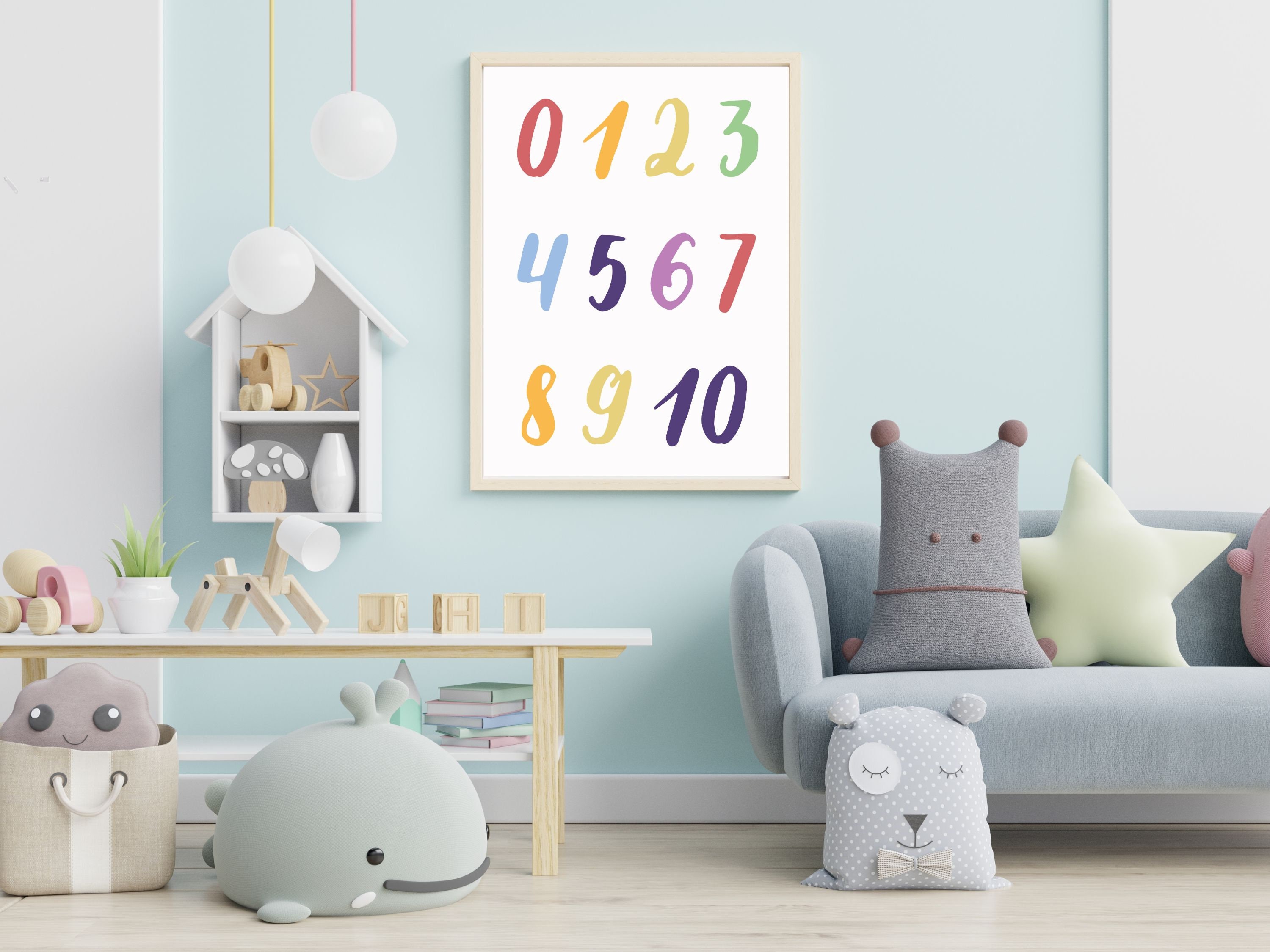Numbers Poster for Kids Educational Posters for Classroom Decor Learn ...