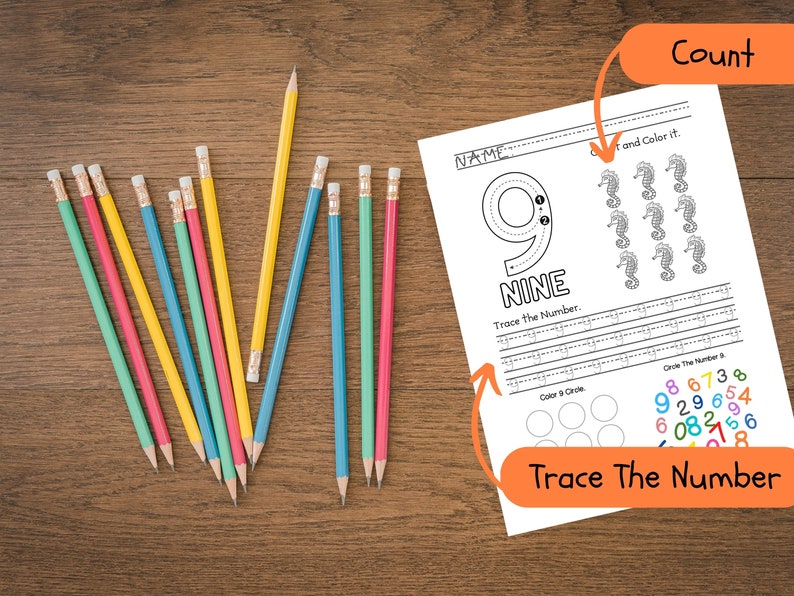 Number Tracing Worksheet 0-10, Preschool Curriculum, Homeschool ...