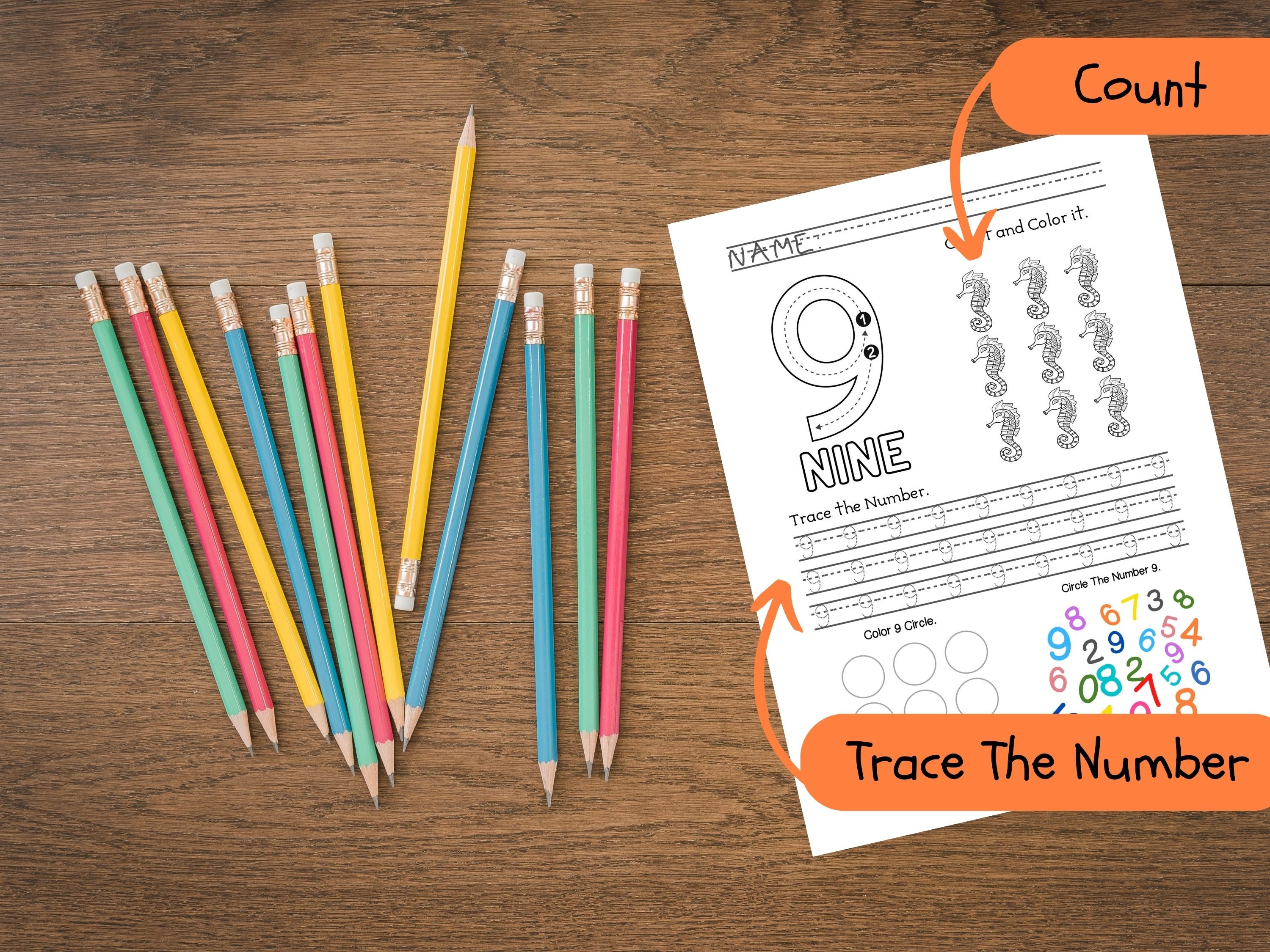 Number Tracing Worksheet 0-10, Preschool Curriculum, Homeschool ...