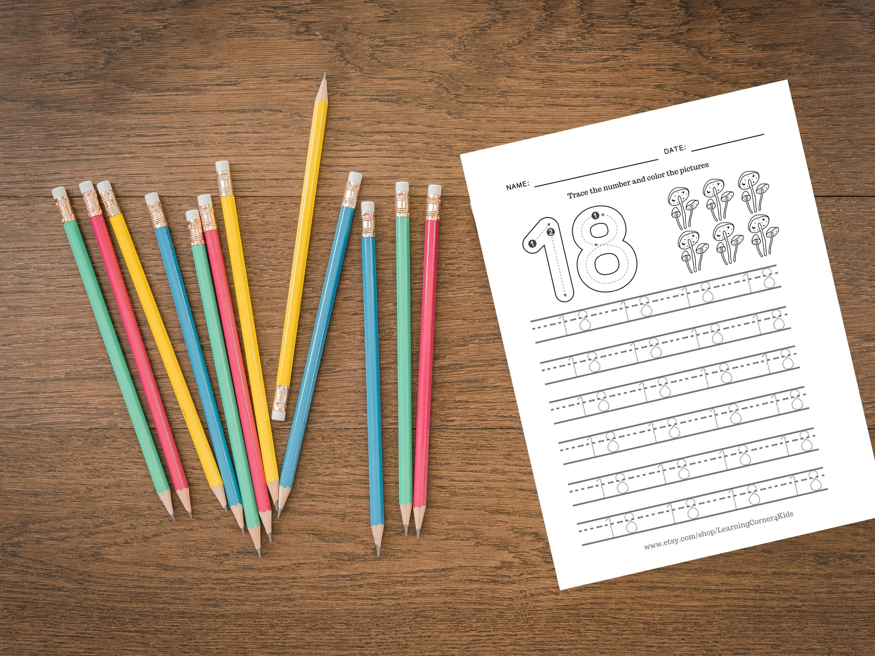 Tracing Numbers 11 20 Worksheets for Kindergarten, Preschool Math ...