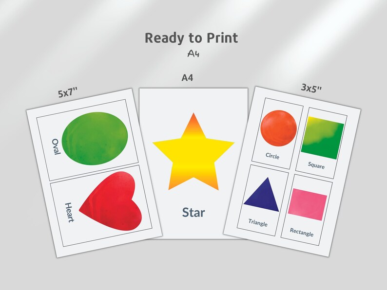 12 Geometric Shapes Flashcards: Fun & Educational Printable Cards for ...