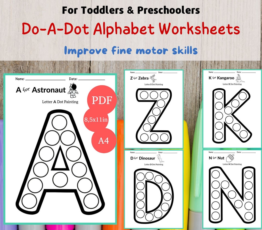 Alphabet Learning A-Z Fun Do-a-dot Activity Letter Recognition ...