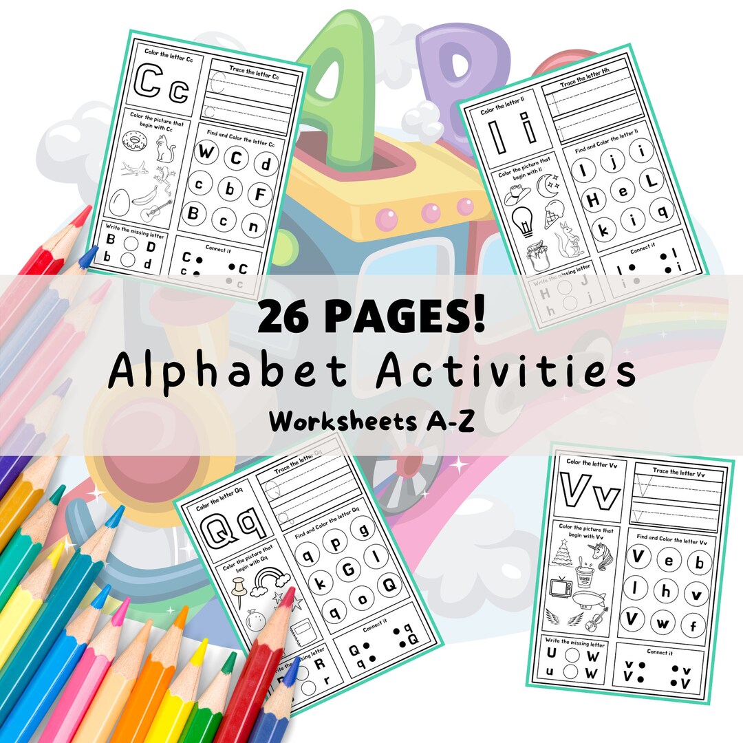 ABC Worksheets Bundle: Promote Handwriting Skills - Trace, Learn ...