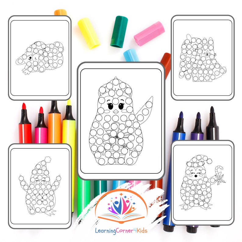 Christmas Dot Marker Βook Printable for Kids Dot a Dot - Etsy