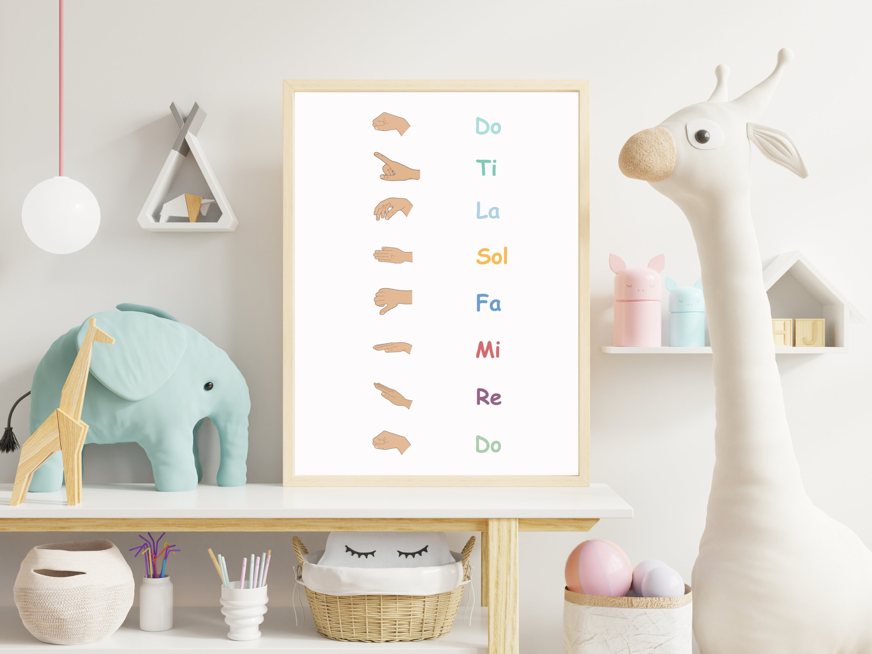 Solfege Hand Signs Poster, Music Classroom Poster, Do Re Mi Educational ...