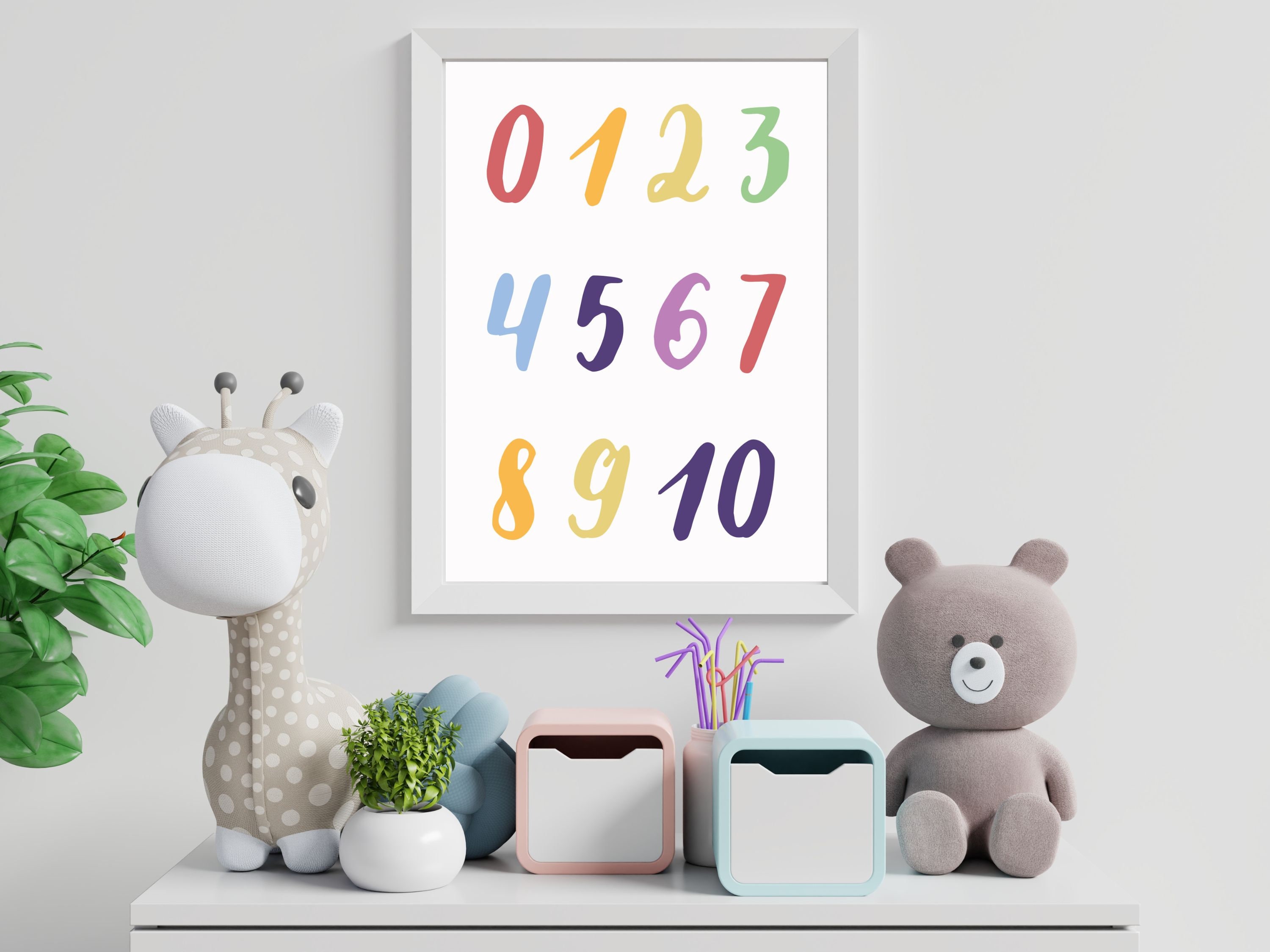 Numbers Poster for Kids Educational Posters for Classroom Decor Learn ...