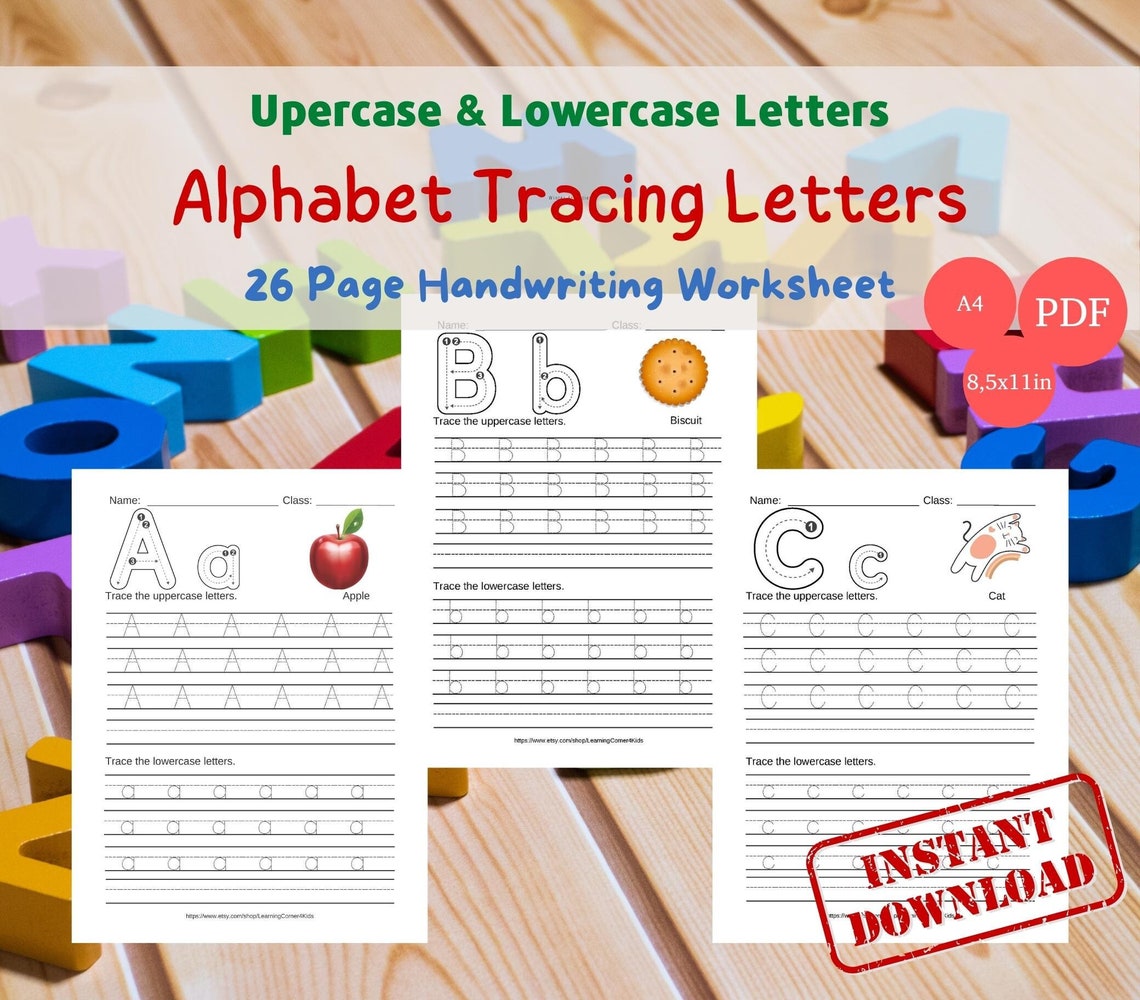 Handy Letter Worksheets Set: Learn, Trace, and Write Perfect for ...