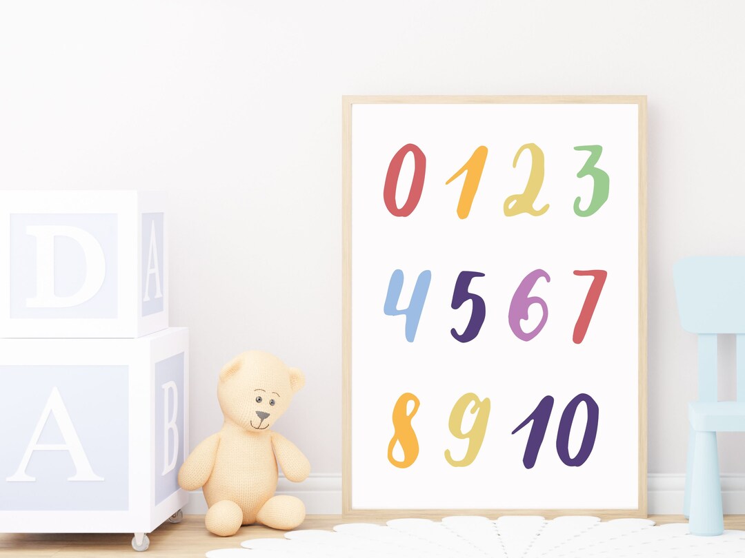 Numbers Poster for Kids Educational Posters for Classroom Decor Learn ...