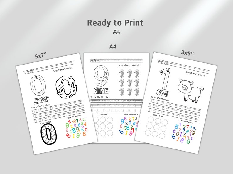 Number Tracing Worksheet 0-10, Preschool Curriculum, Homeschool ...