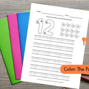 Tracing Numbers 11 -20 Worksheets for Kindergarten, Preschool Math ...