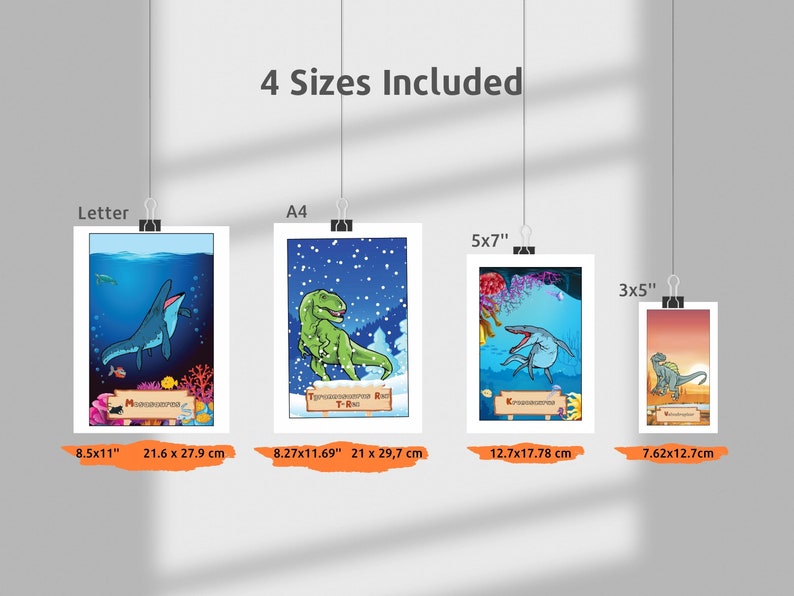 Dinosaur Alphabet Flashcards Printable ABC Flash Card - Etsy