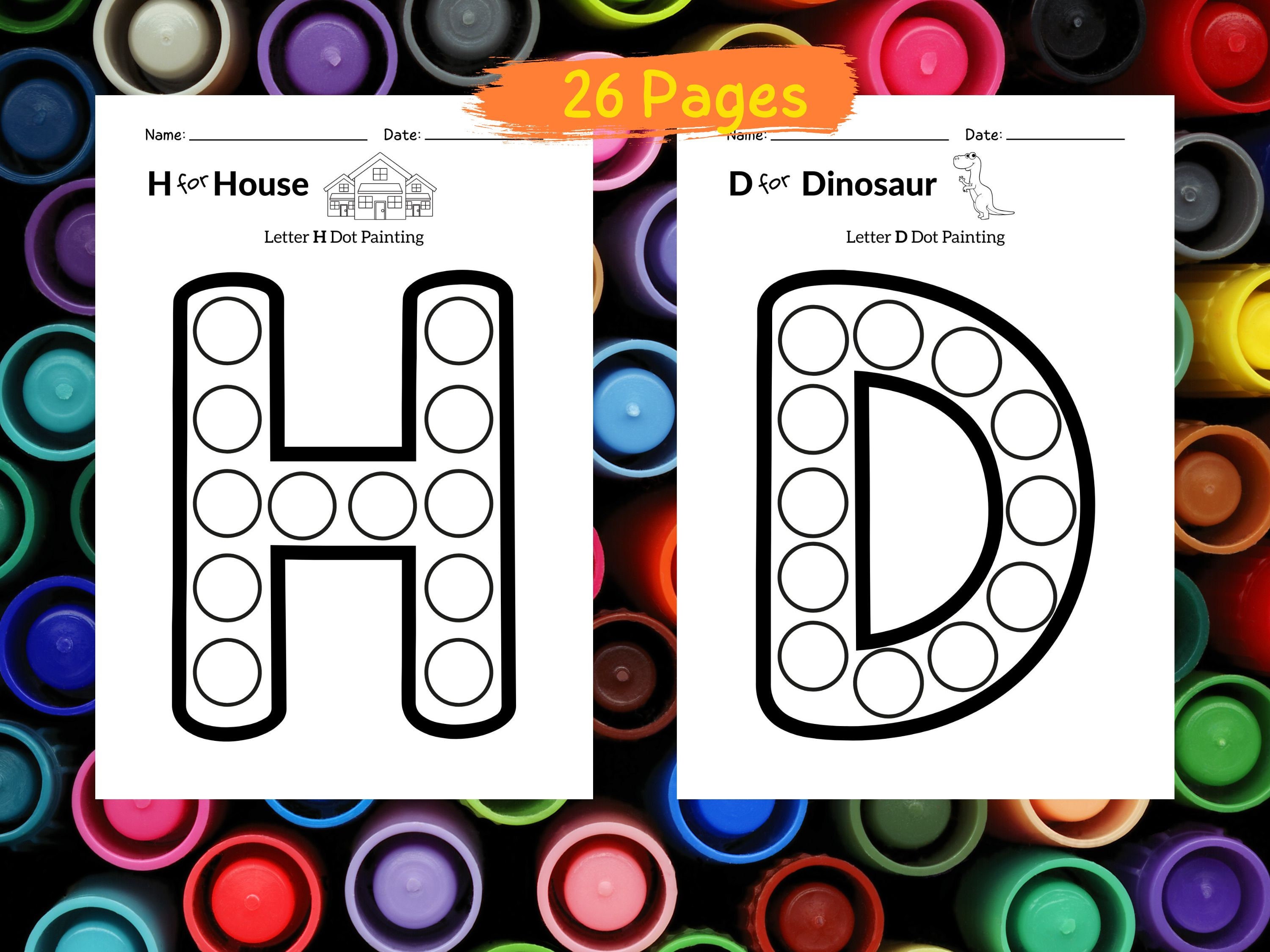 Alphabet Learning A-Z Fun Do-a-dot Activity Letter Recognition ...