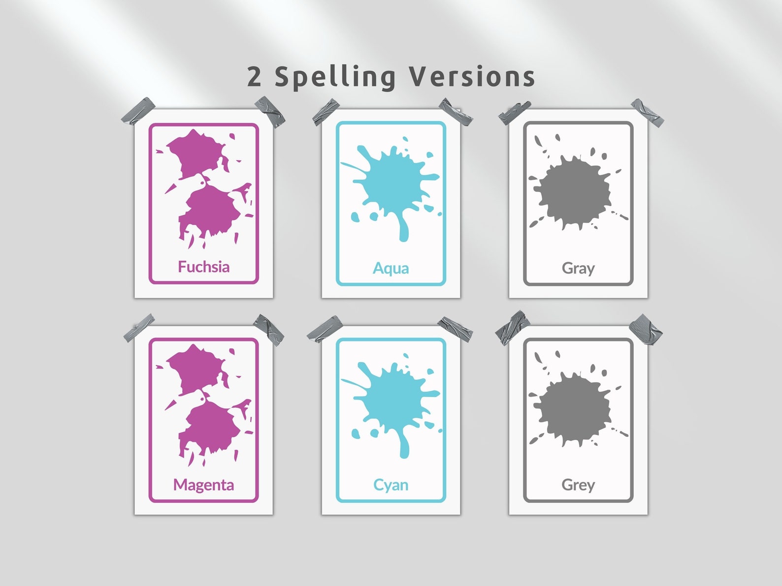 28 Color Flash Cards, Montessori Flashcards, Pre-school Printable ...