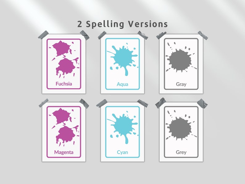 28 Color Flash Cards, Montessori Flashcards, Pre-school Printable ...