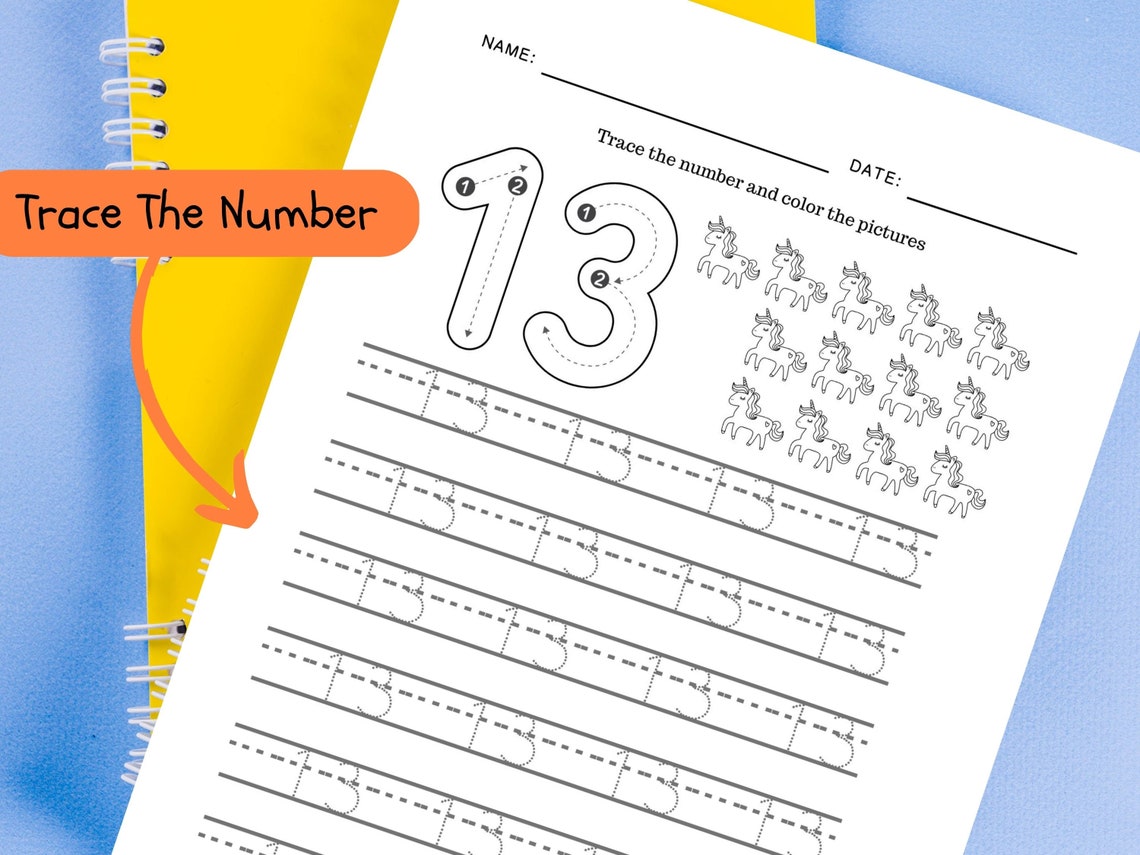 Tracing Numbers 11 20 Worksheets for Kindergarten, Preschool Math ...