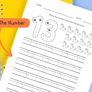 Tracing Numbers 11 -20 Worksheets for Kindergarten, Preschool Math ...