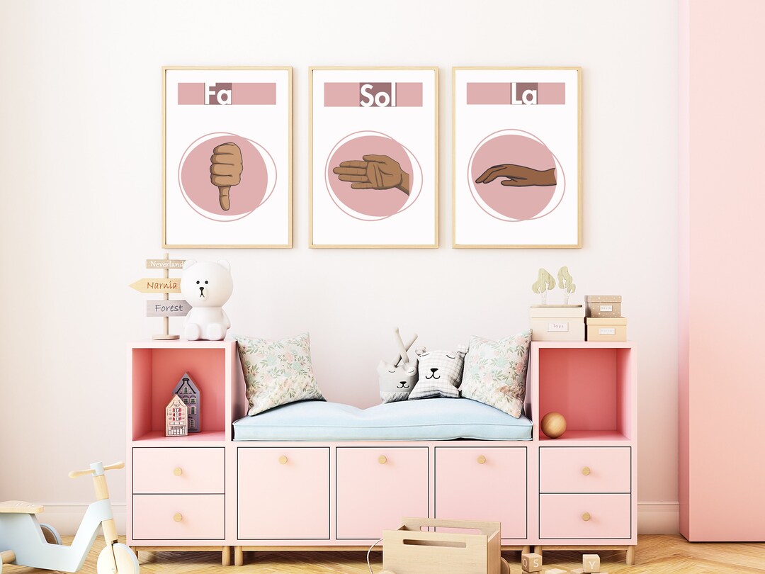 Solfege Hand Signs Poster Set of 8, Music Class Poster, Elementary ...