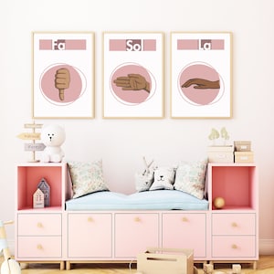 Solfege Hand Signs Poster Set of 8, Music Class Poster, Elementary ...