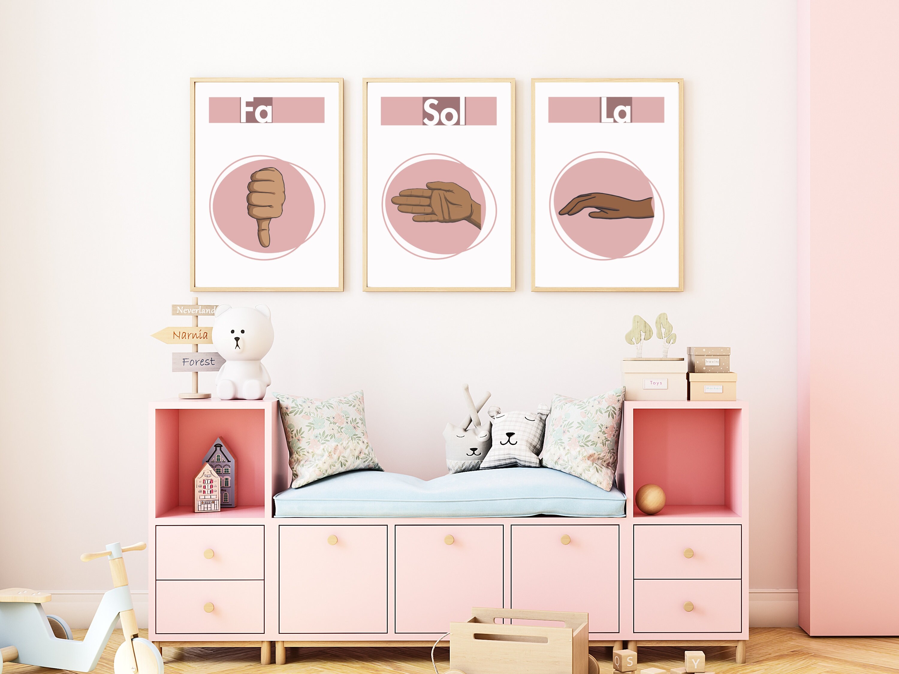 Solfege Hand Signs Poster Set of 8, Music Class Poster, Elementary ...