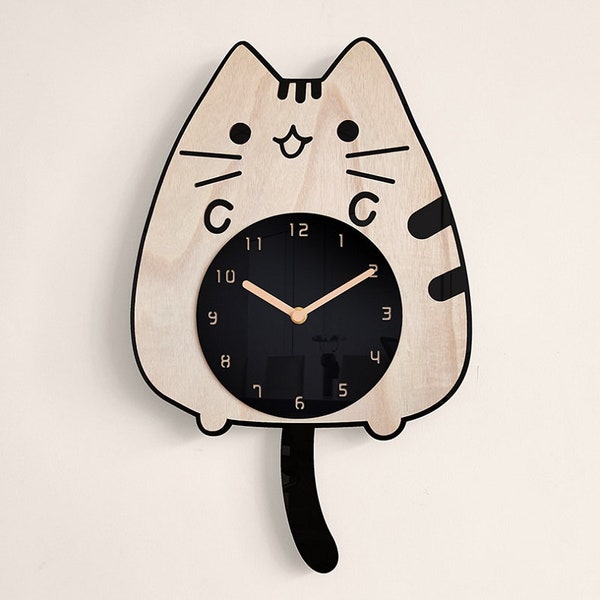 Cat Wall Clock - Etsy